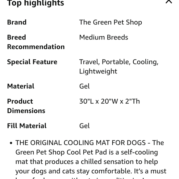 the green pet | Other | The Green Pet Shop Cooling Pet Pad Medium ...